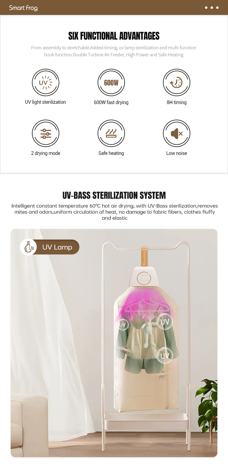 UV Sterilizer Electric Portable Clothes Dryer Dryer Machine with Dryer ...