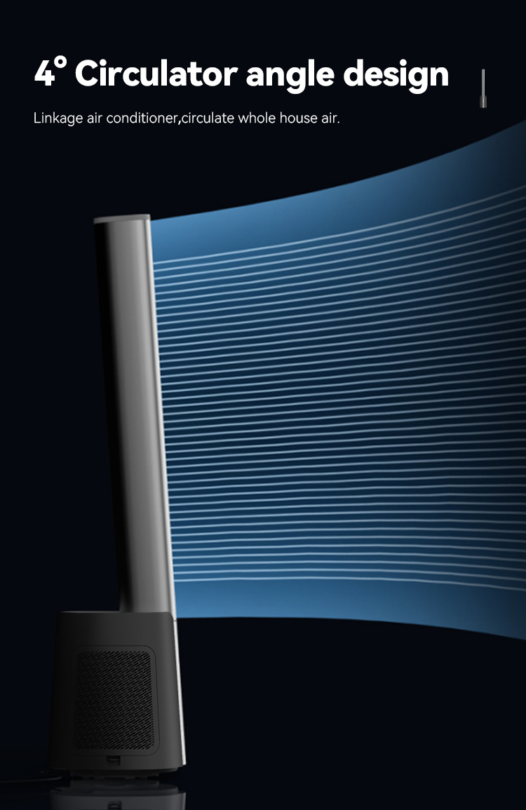 Intelligent Electric Standing Floor Bladeless Tower Fan With Air ...